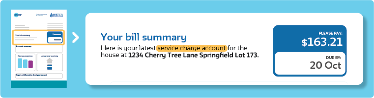 Service charges only bill