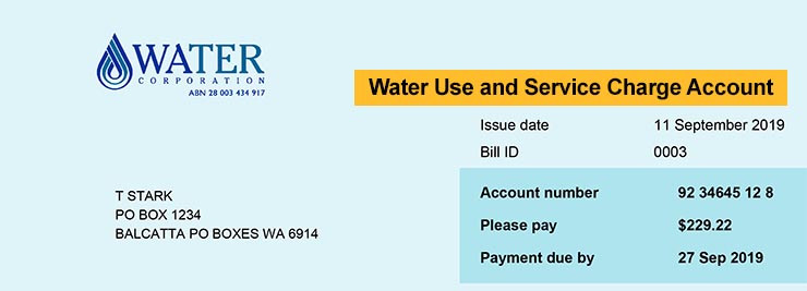 How to Read Your Water Bill - Water Corporation of WA